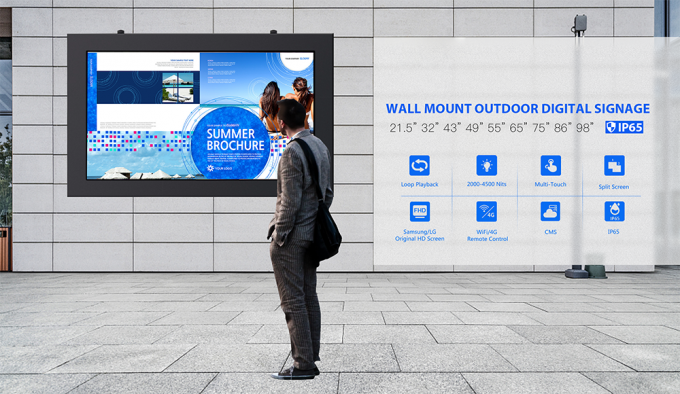 High Brightness Digital Signage Outdoor Digital Advertising Signs Dustproof