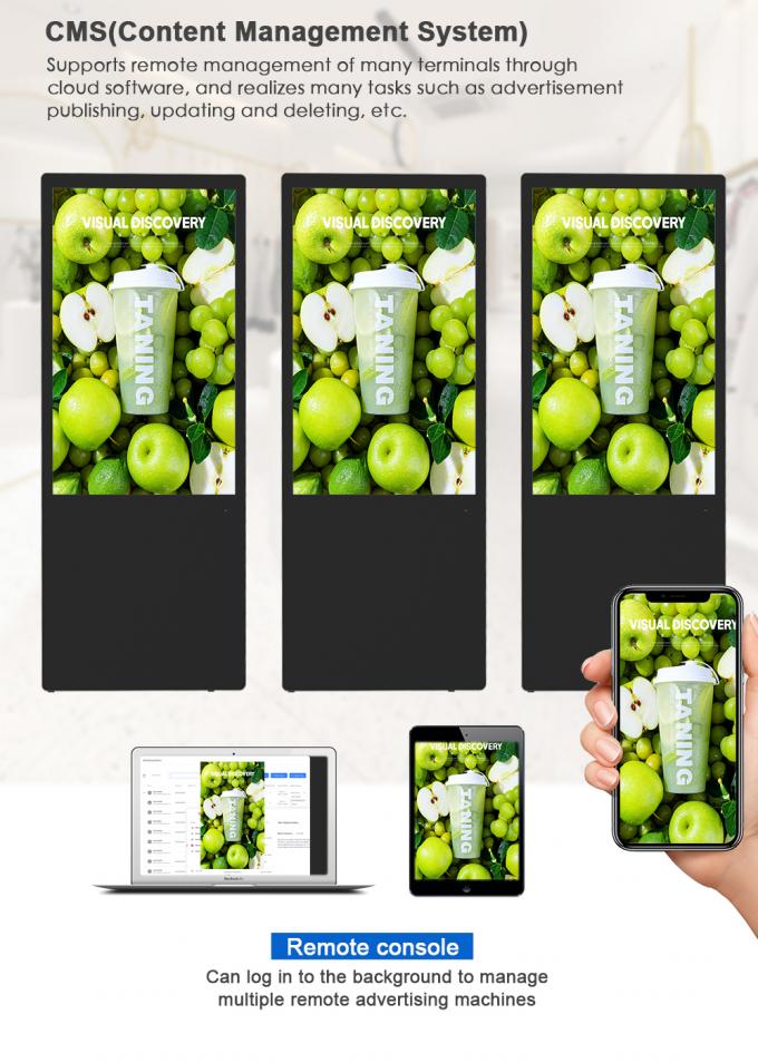 Portable digital poster lcd signage android kiosk smart advertising ...