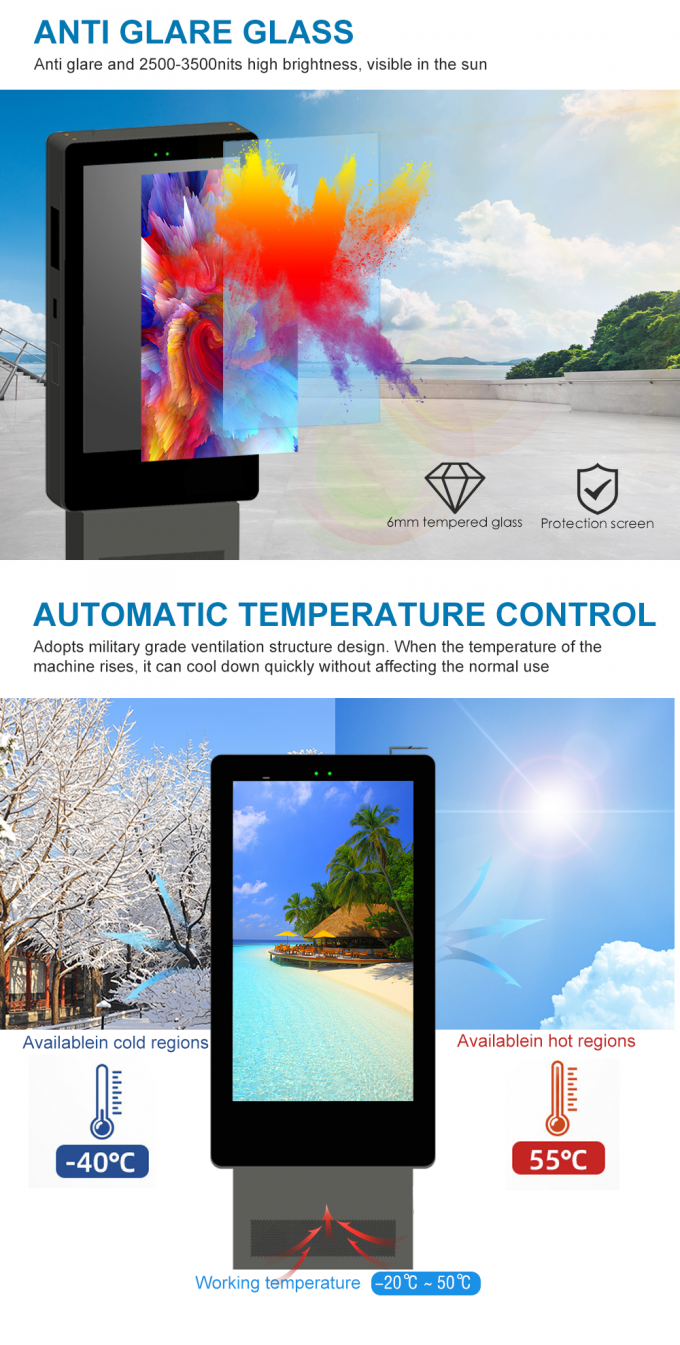 55 inch Outdoor Double sided Digital Signage